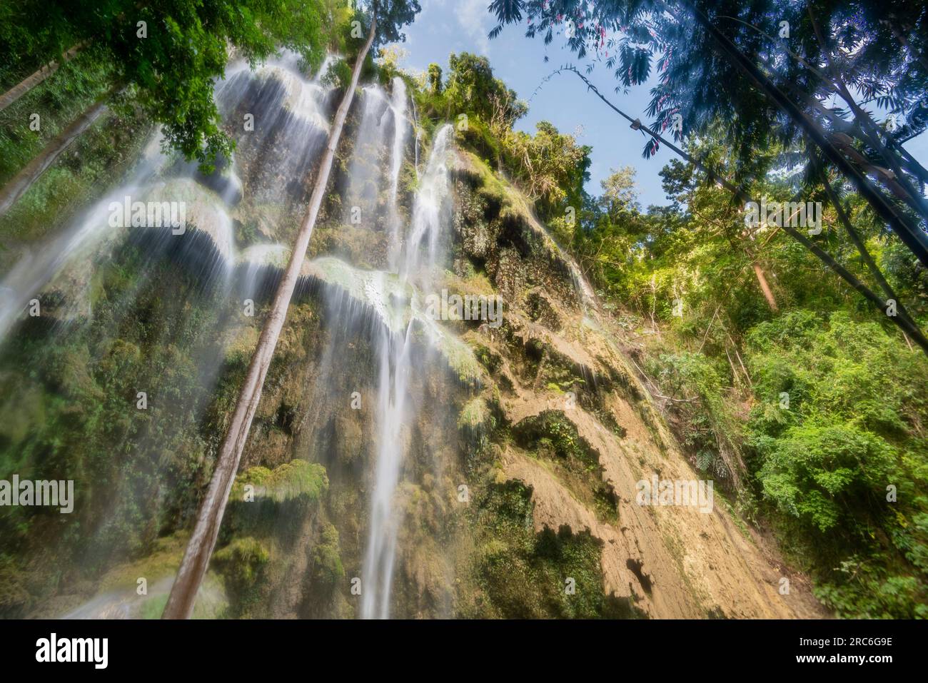Accessed by a very steep track,leading to the base of the100 metre high ...