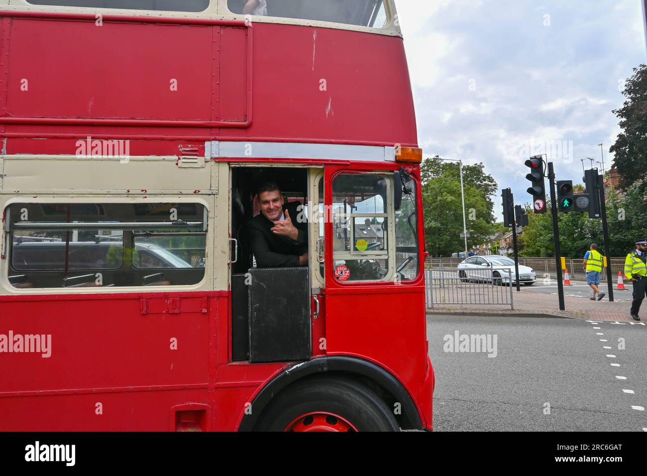 UXBRIDGE, LONDON - 9 July 2023: Kingsley Hamilton protesting against ...