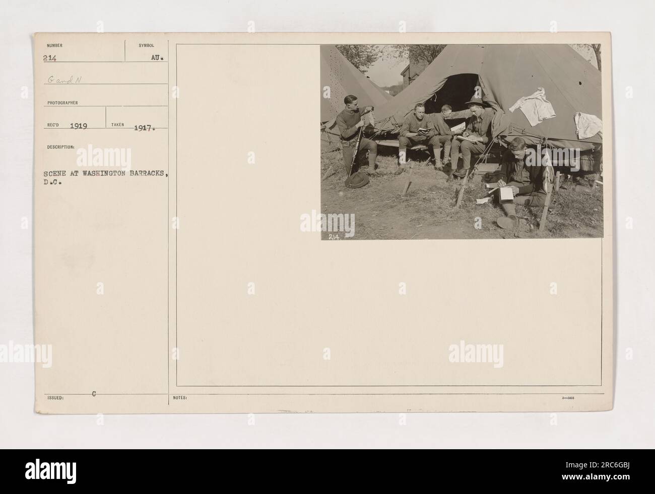 Soldiers at Washington Barracks in Washington, D.C., going about their ...