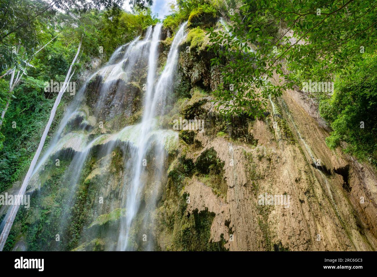 Accessed by a very steep track,leading to the base of the100 metre high ...