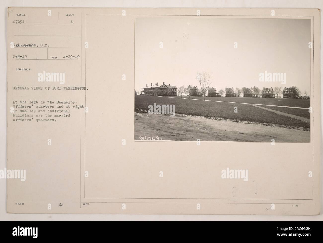 Image caption: "General views of Fort Washington showing the Bachelor ...