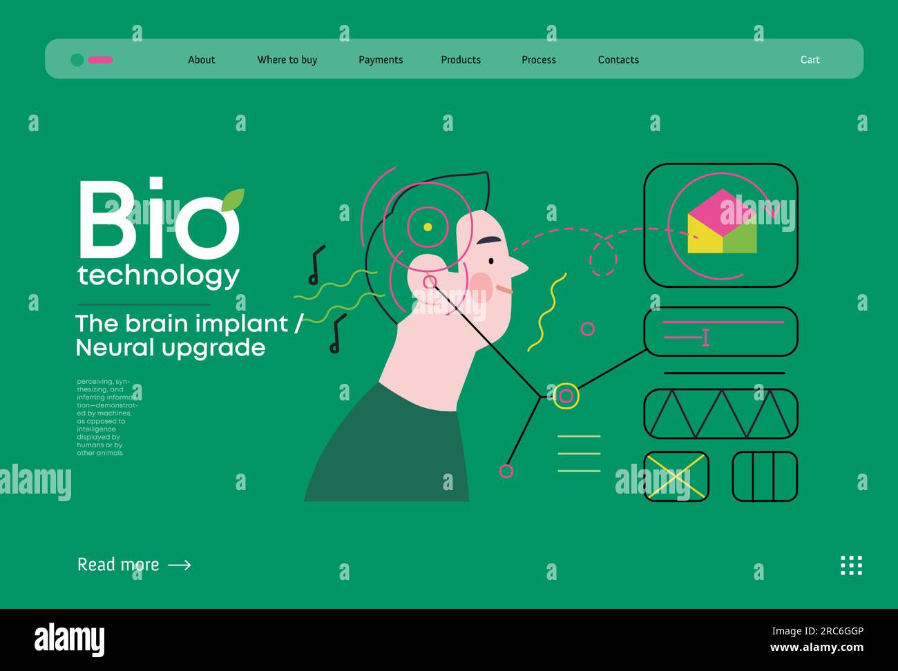 Neuroengineering Stock Vector Images - Alamy