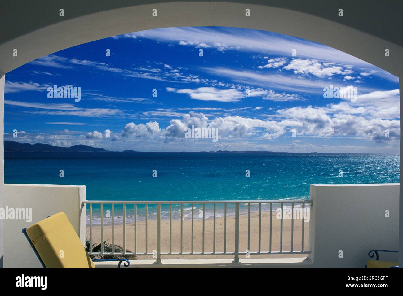 Anguilla, View from balcony Stock Photo - Alamy