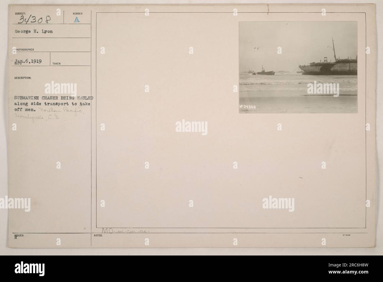 Submarine chaser being taken off transport hi-res stock photography and ...