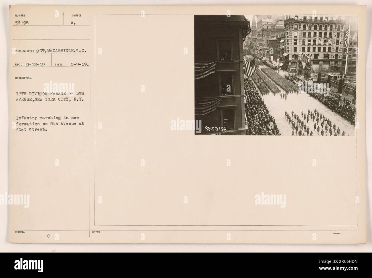 The 77th Division, part of the American military in World War One, is ...