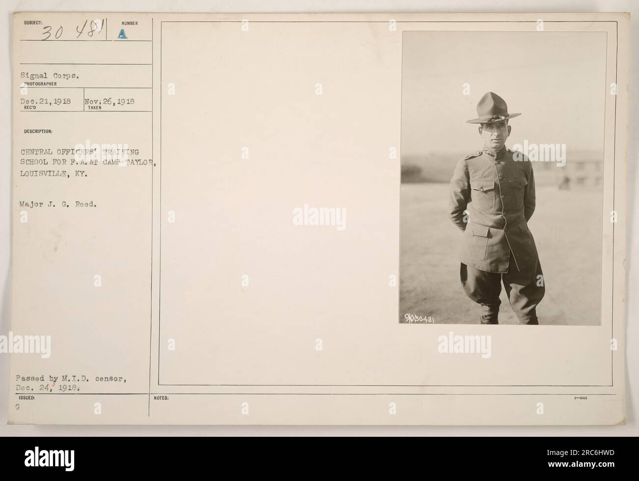 Major j g reed hi-res stock photography and images - Alamy