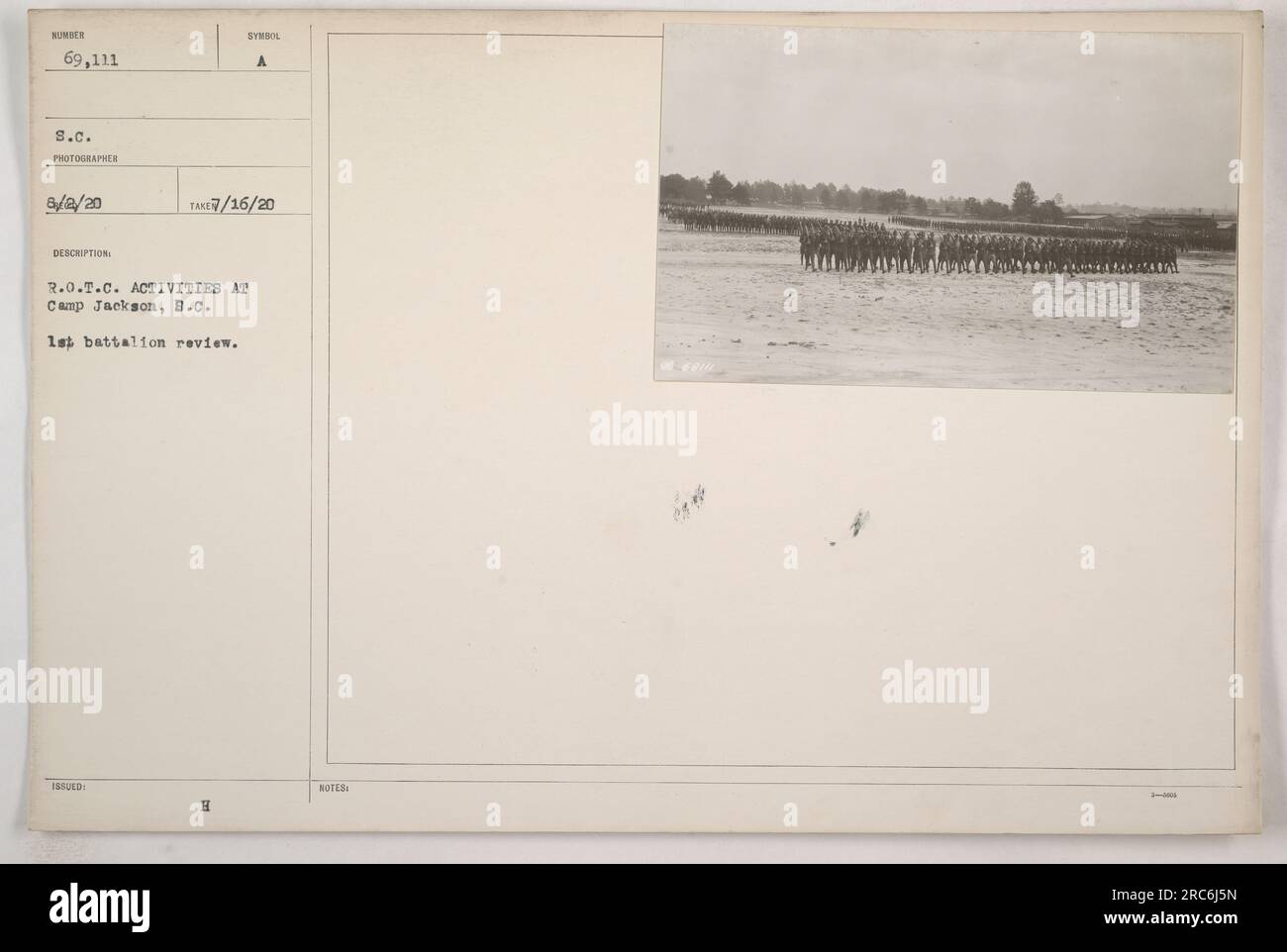 R.O.T.C. cadets at Camp Jackson, South Carolina, participate in a ...