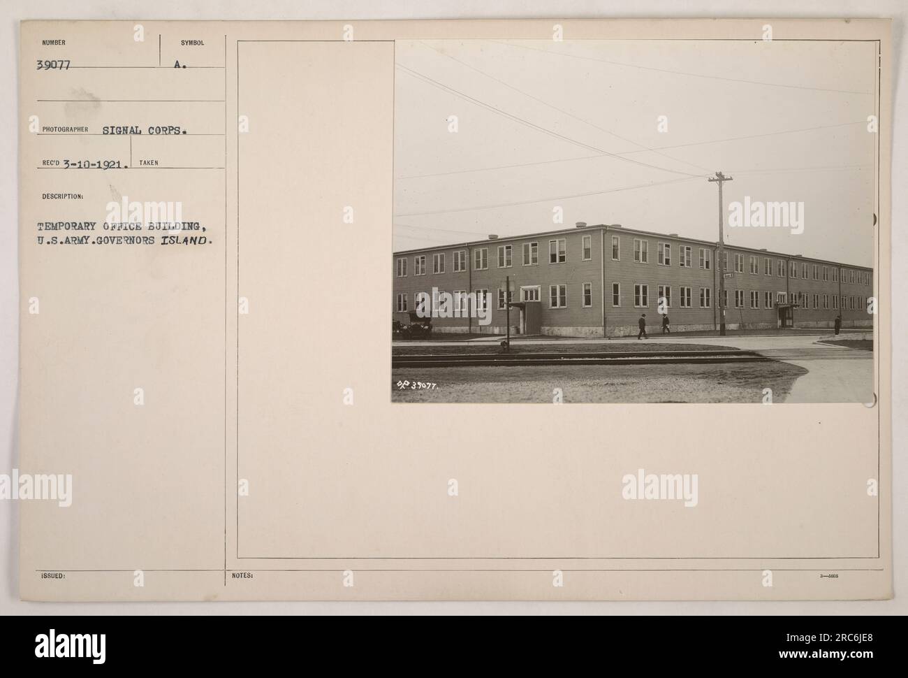 Photograph of a temporary office building issued to the U.S. Army on ...