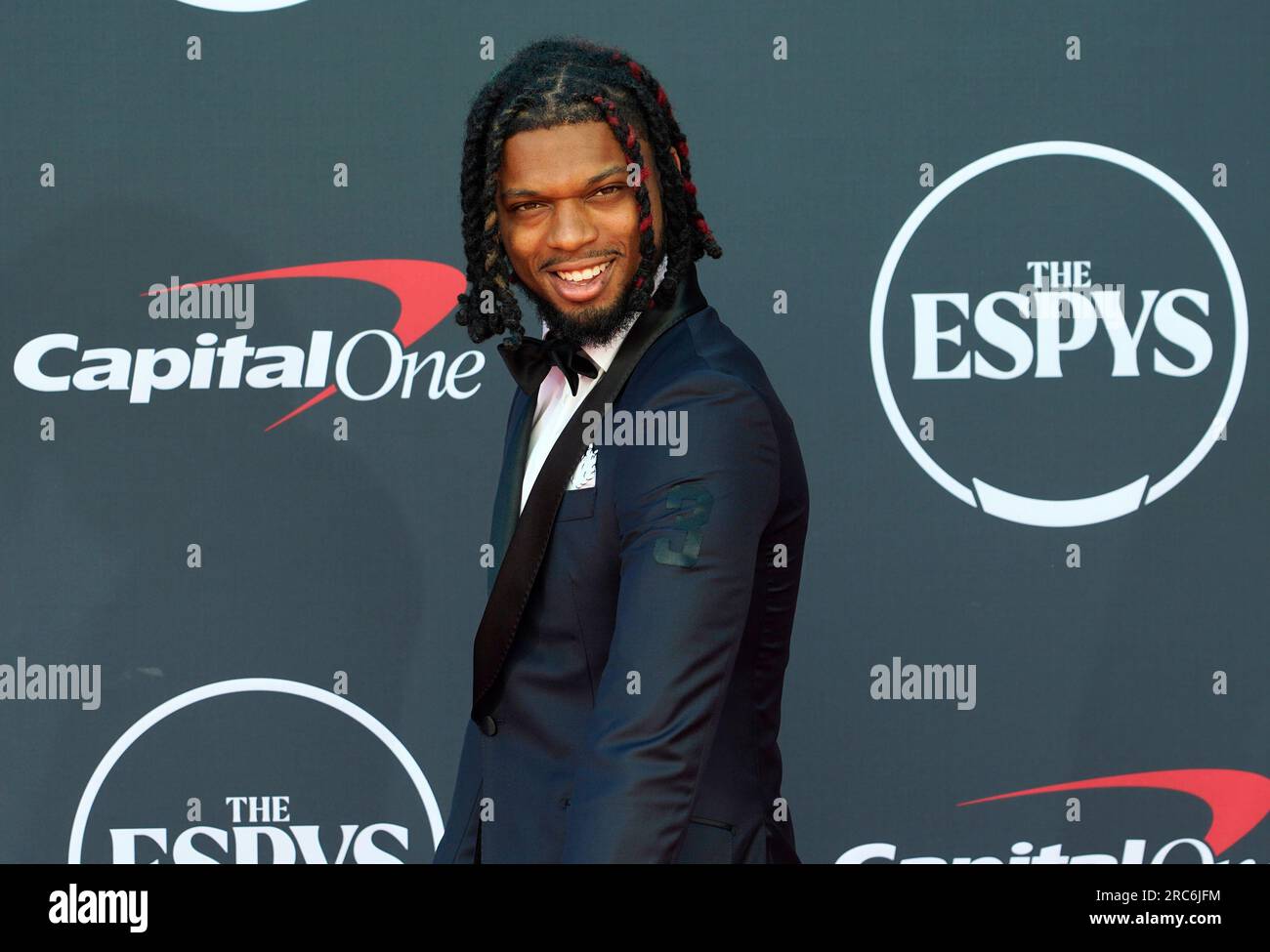 Professional NFL player Damar Hamlin of the Buffalo Bills arrives at the ESPY awards on ...