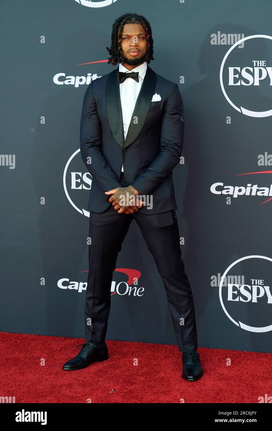 Professional NFL player Damar Hamlin of the Buffalo Bills arrives at the ESPY awards on ...