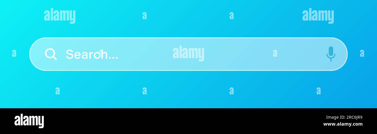 Transparent search bar. Internet browser engine with search box ...
