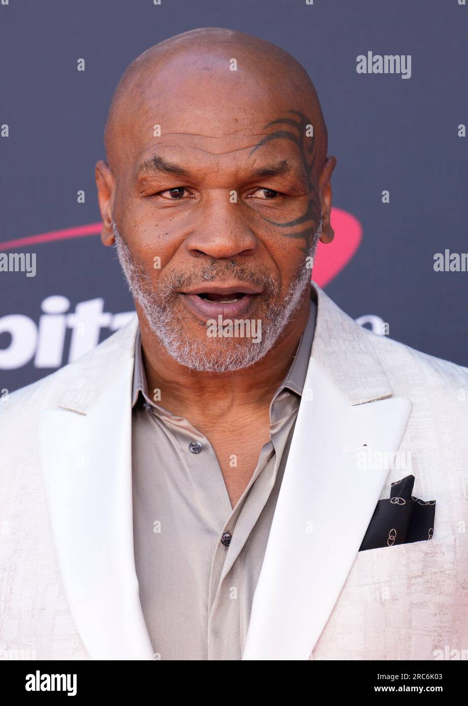 Former professional boxer Mike Tyson arrives at the ESPY awards on ...