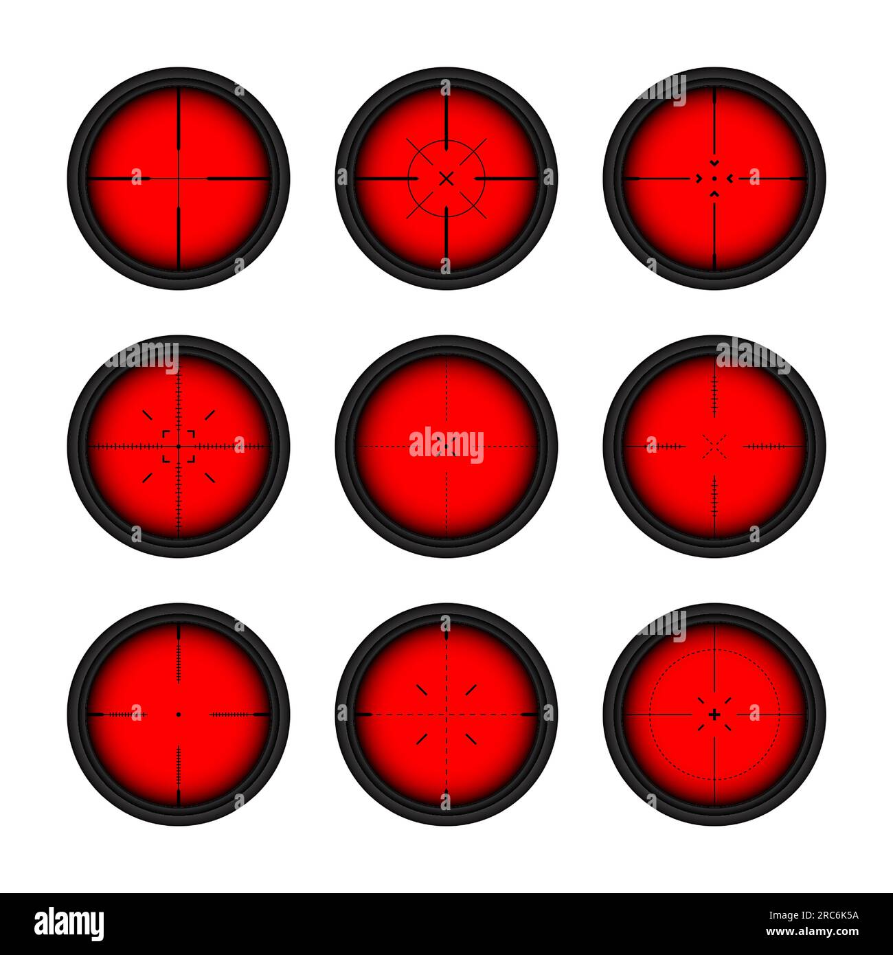 Various weapon thermal infrared sights, sniper rifle optical scopes ...