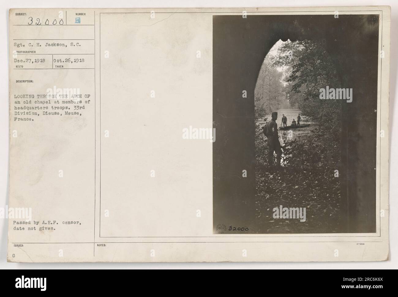 Sgt. C.H. Jackson, S.C., takes reconnaissance number 32000 B. The ...
