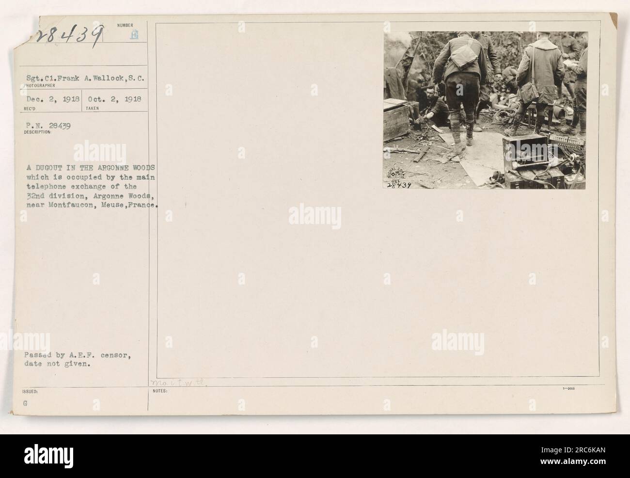 Communication infrastructure in ww1 hi-res stock photography and images ...