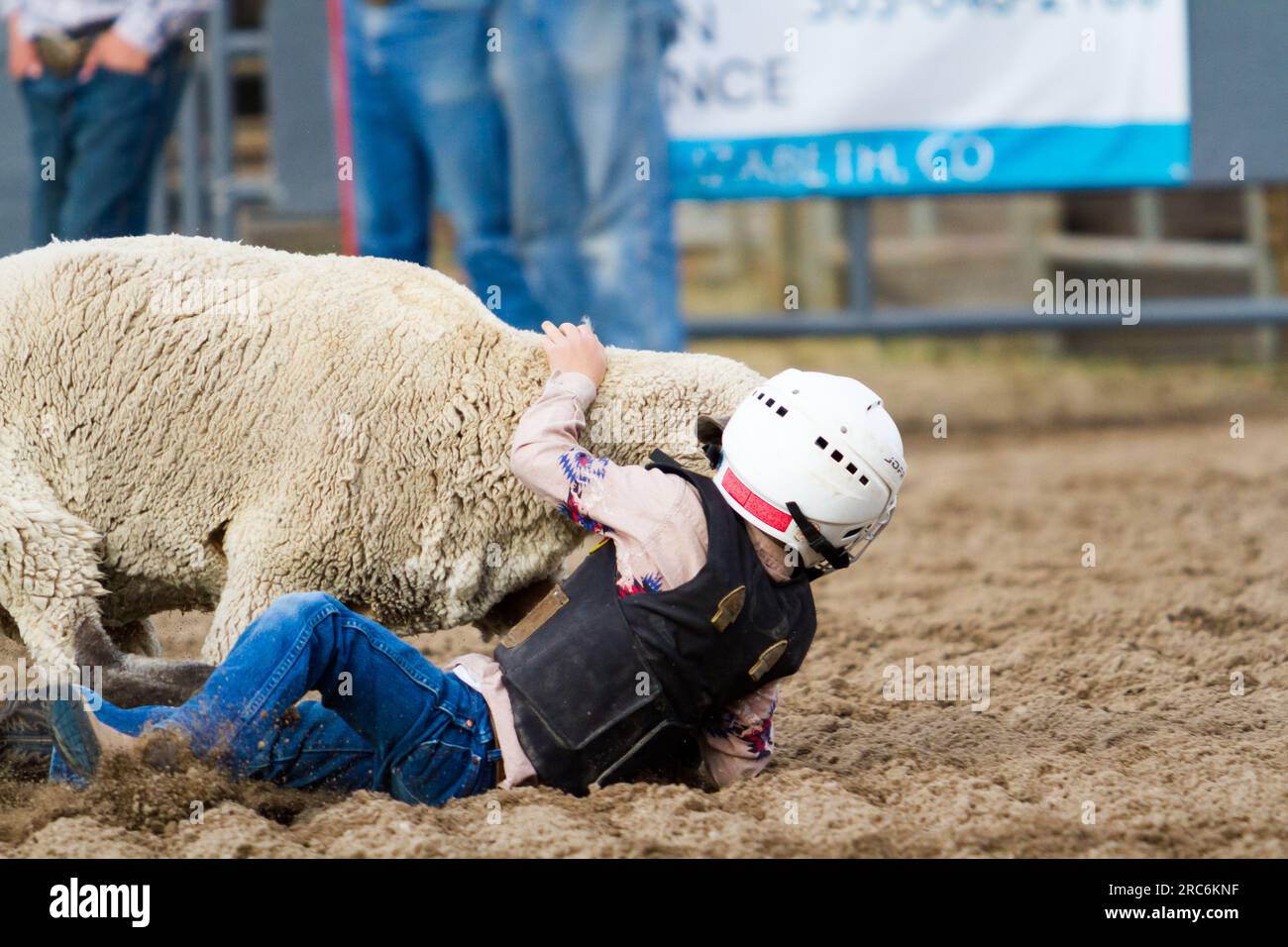 Kids riding sheep hi-res stock photography and images - Alamy