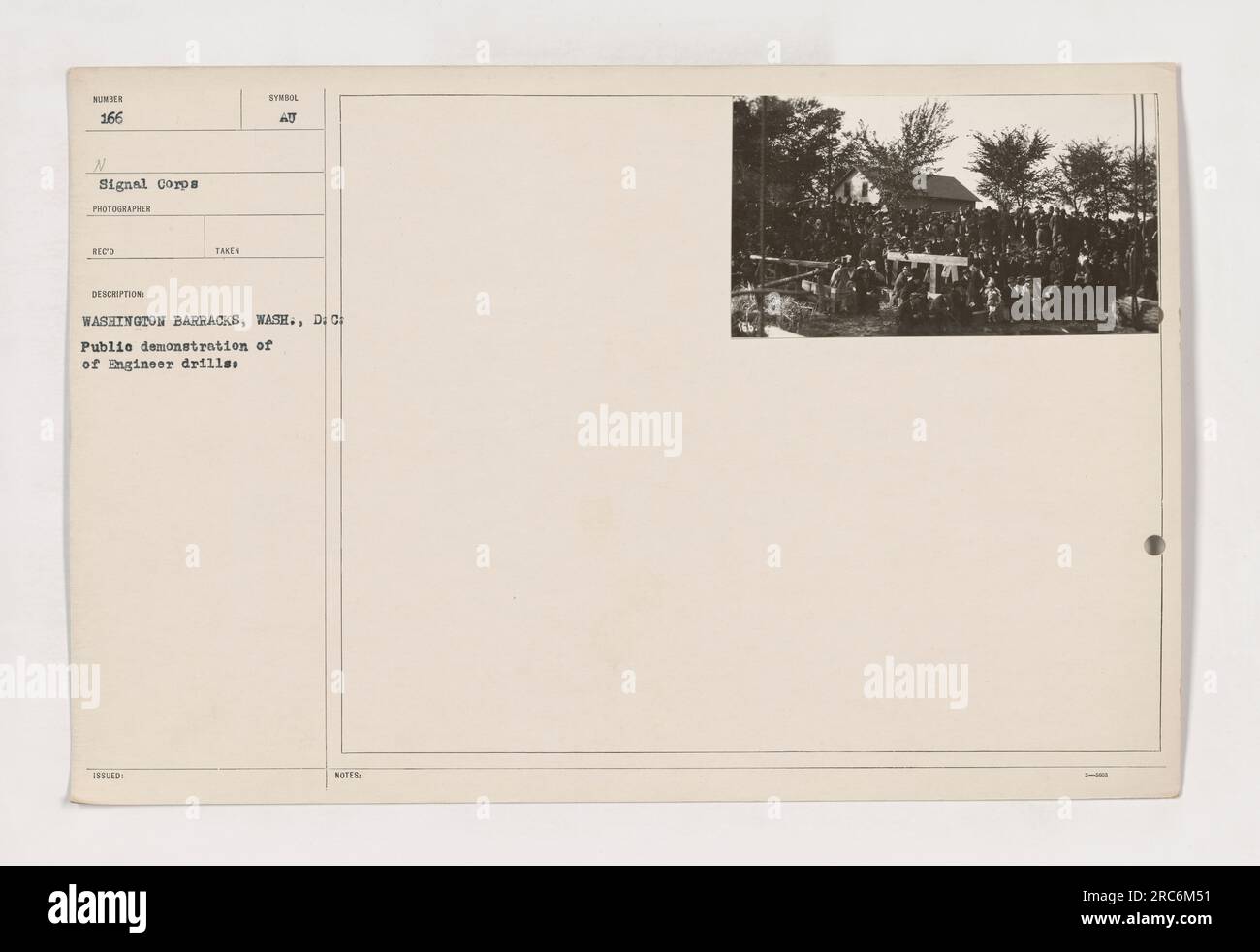 "Public demonstration of engineer activities at Washington Barracks ...