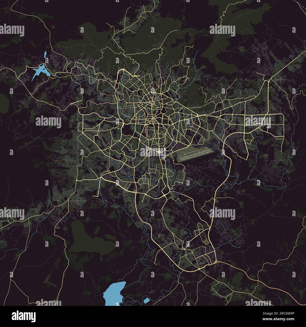 Vector Map of Addis Ababa, Ethiopia Stock Vector Image & Art - Alamy