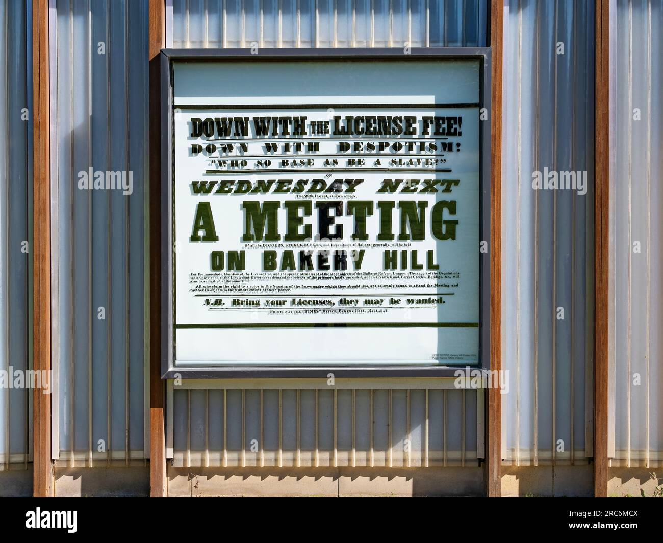 Ballarat Australia / The Eureka Stockade Memorial Park Stock Photo - Alamy