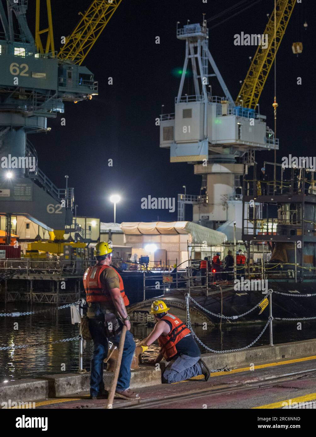 USS Connecticut (SSN 22) is docked for its Extended Docking Selected ...