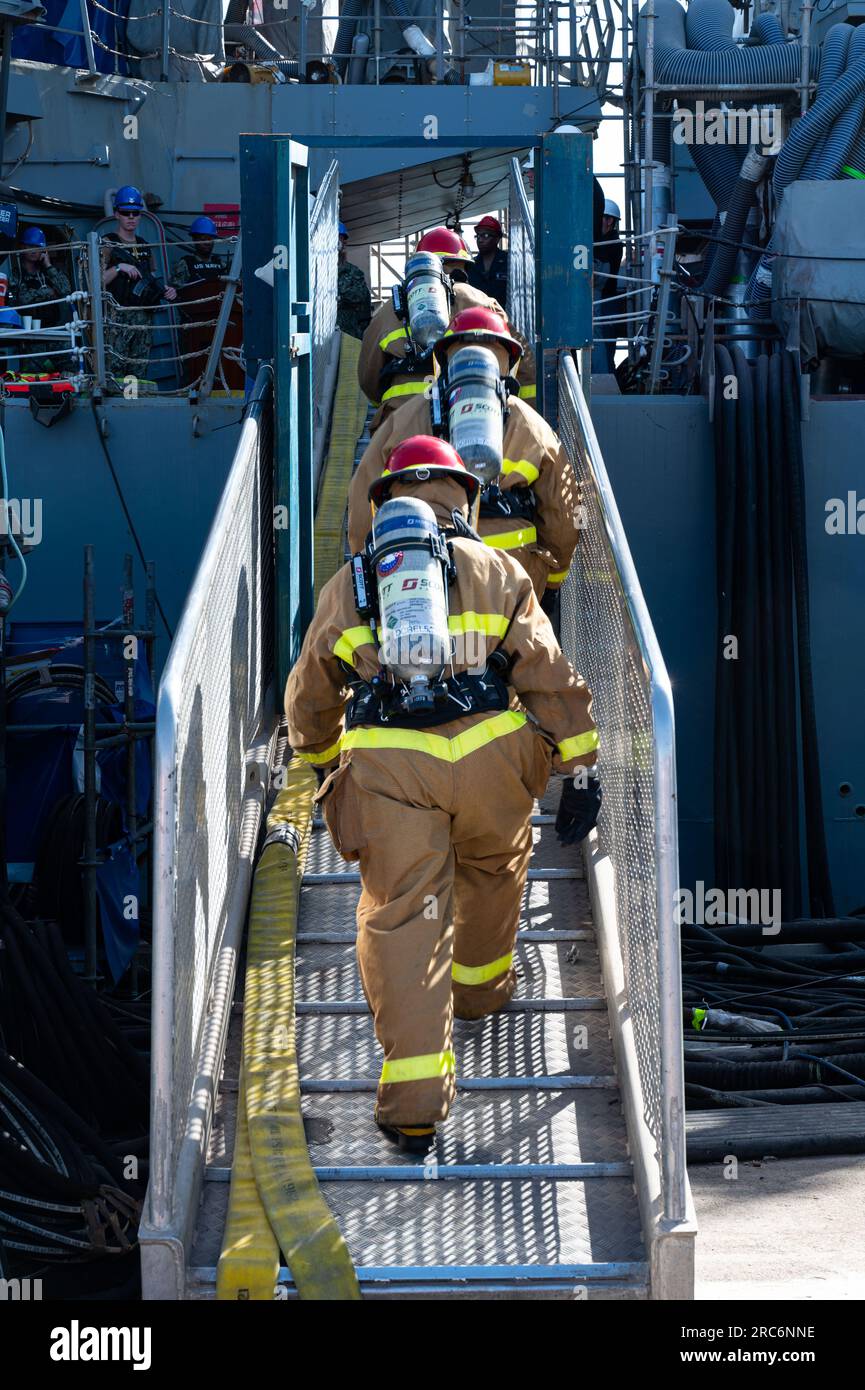 NAVAL STATION ROTA, Spain (July 12th, 2023) Sailors assigned to the ...