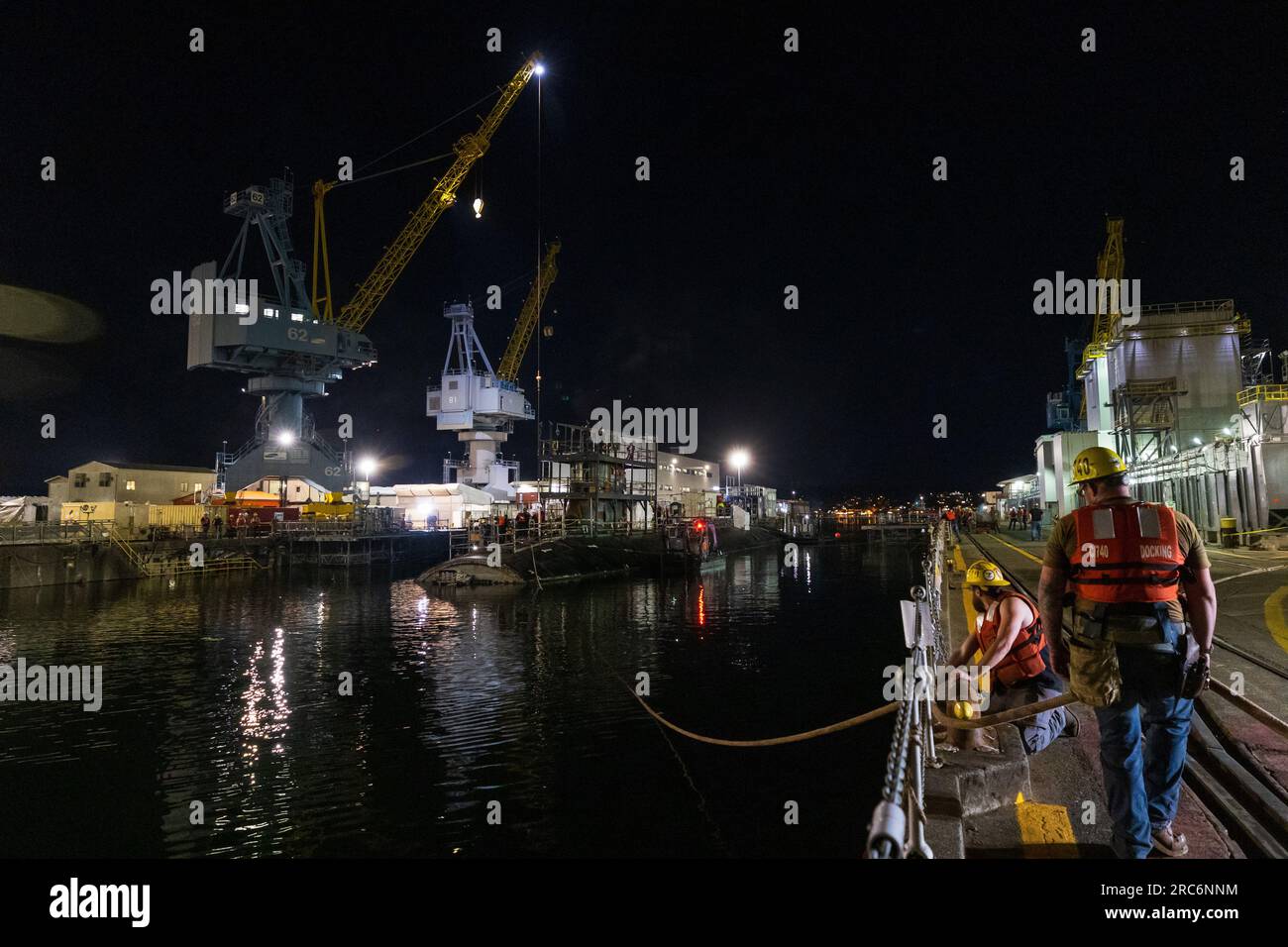 USS Connecticut (SSN 22) is docked for its Extended Docking Selected ...