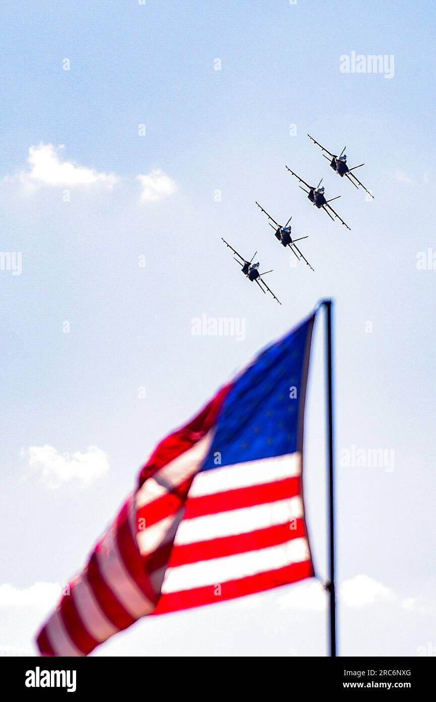 The U.S. Navy Flight Demonstration Squadron, the Blue Angels, perform ...