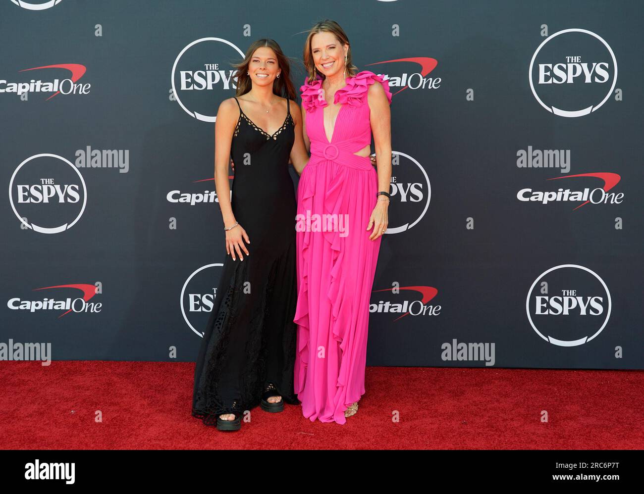 Riley Hicks, left, and Hannah Storm arrive at the ESPY awards on ...