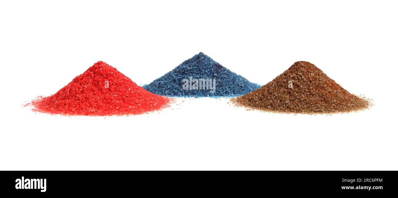 Many different food coloring on white background Stock Photo - Alamy