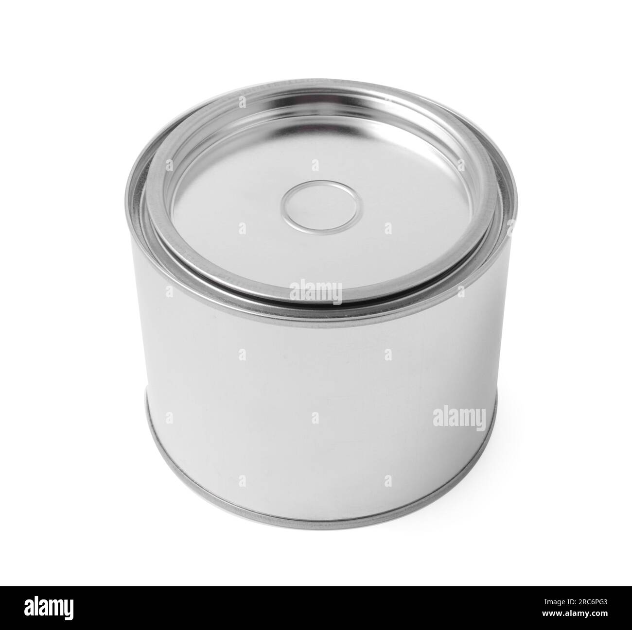 New metal paint can isolated on white Stock Photo - Alamy