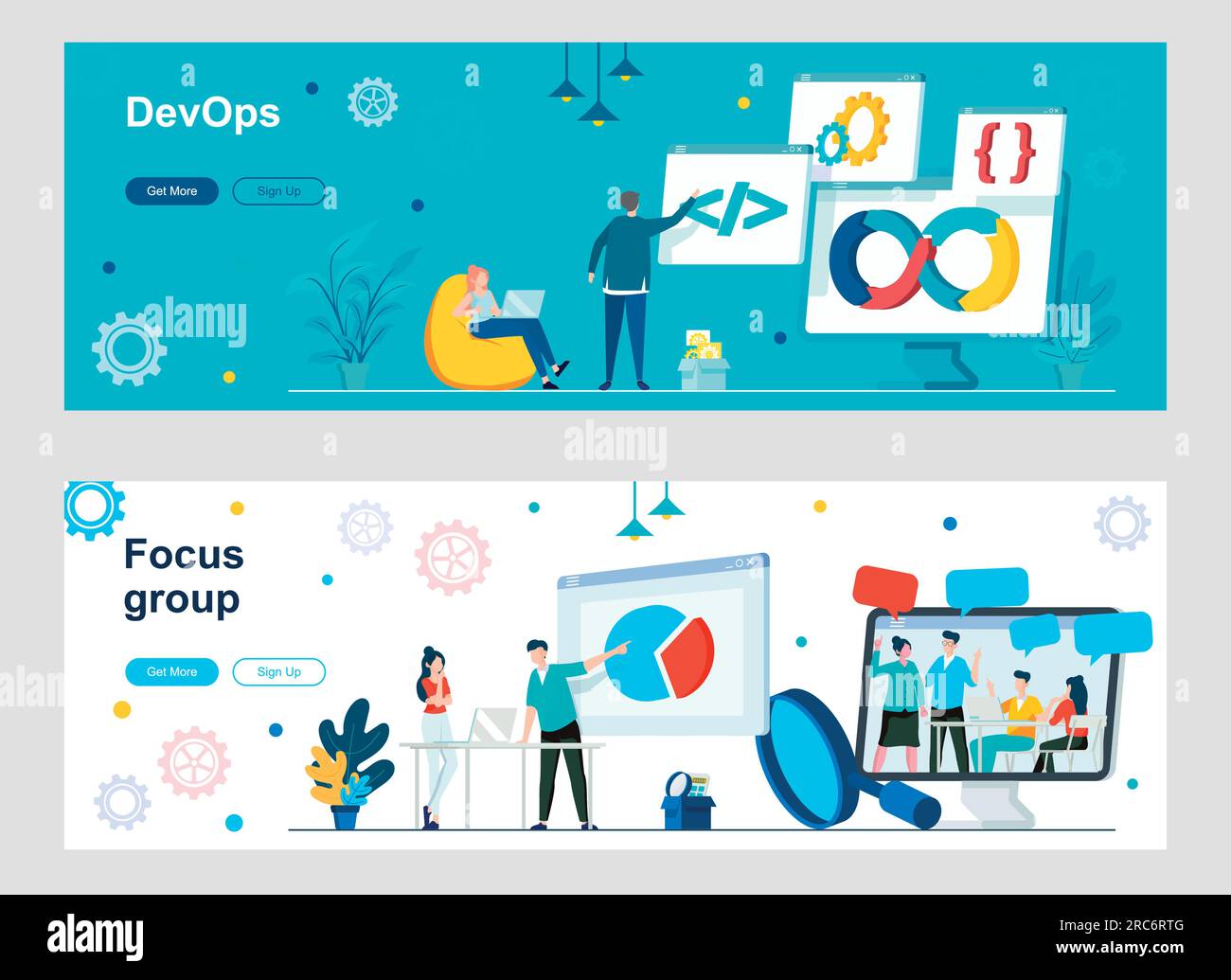 Research conference group discussion Stock Vector Images - Alamy