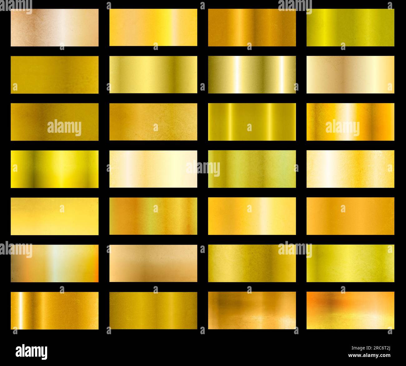 Set of gold textures on black background Stock Photo - Alamy