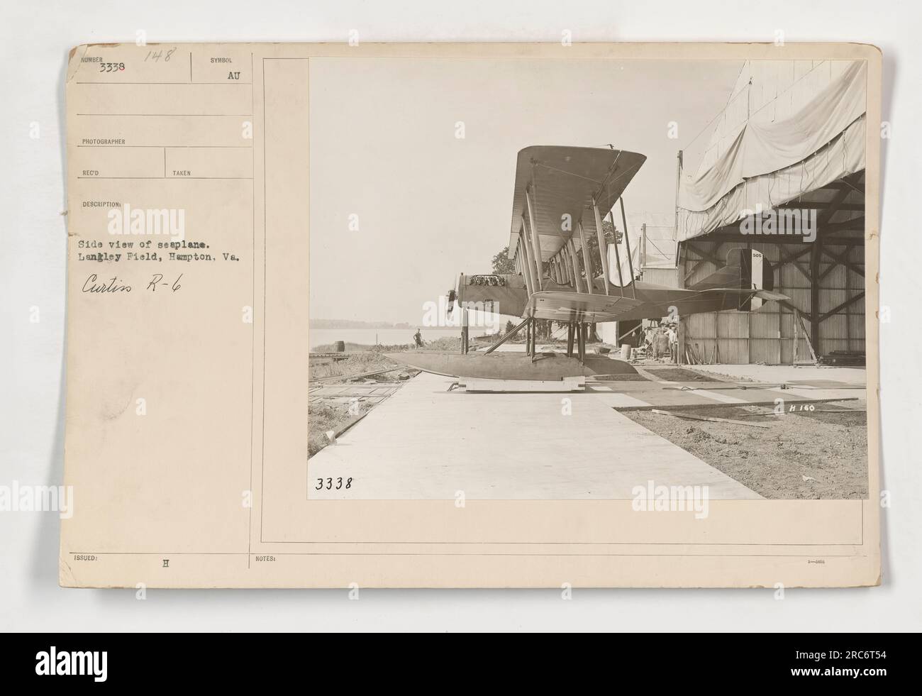 Side view of a seaplane at Langley Field in Hampton, Virginia. The ...