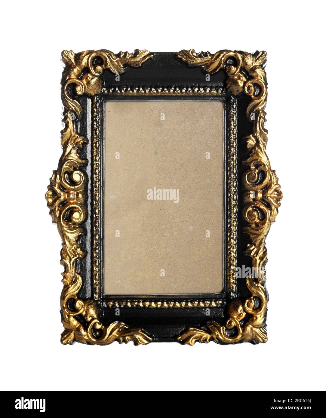 Beautiful empty vintage frame isolated on white Stock Photo - Alamy