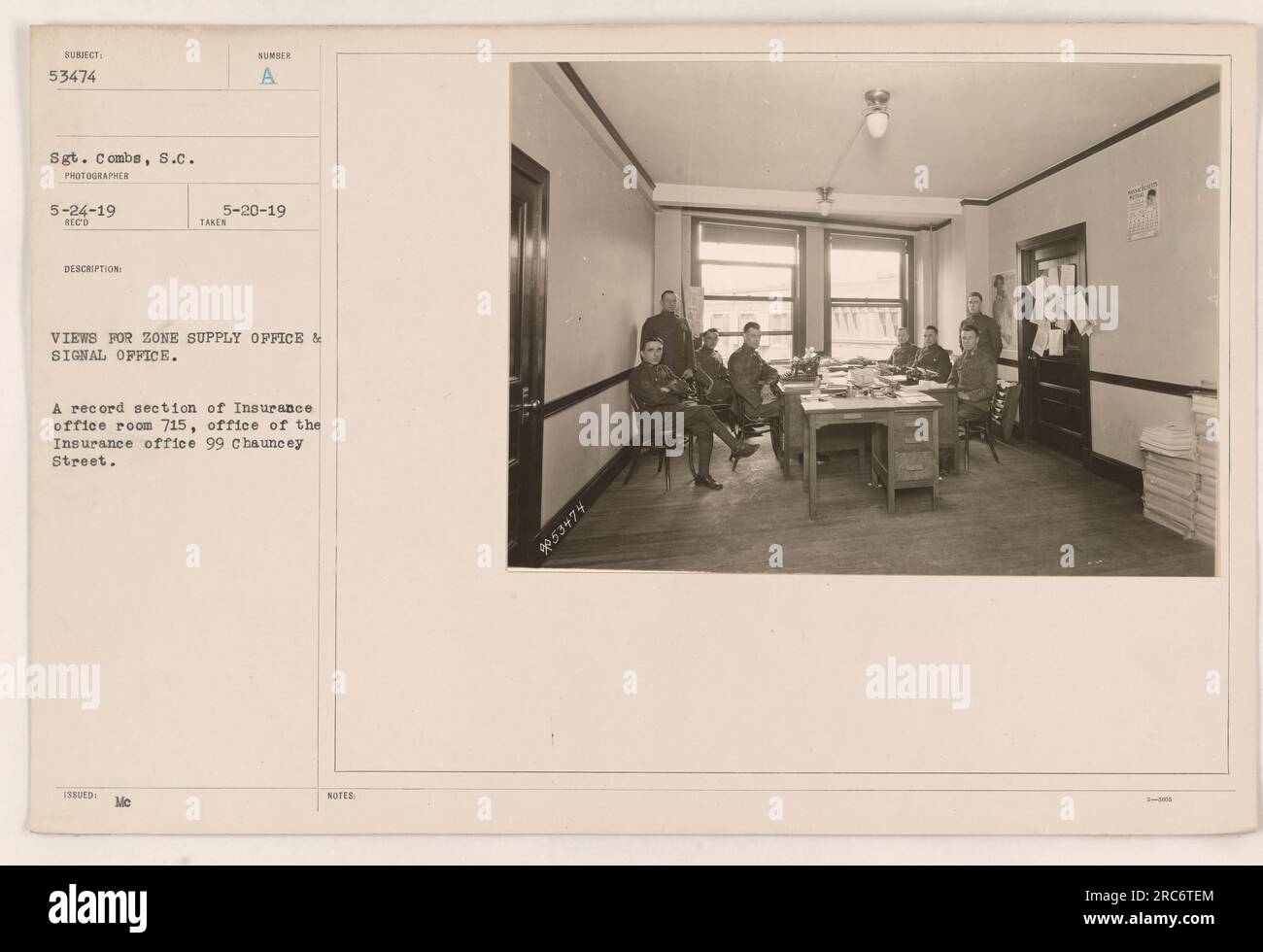 Image showing the views for Zone Supply Office and Signal Office, along ...