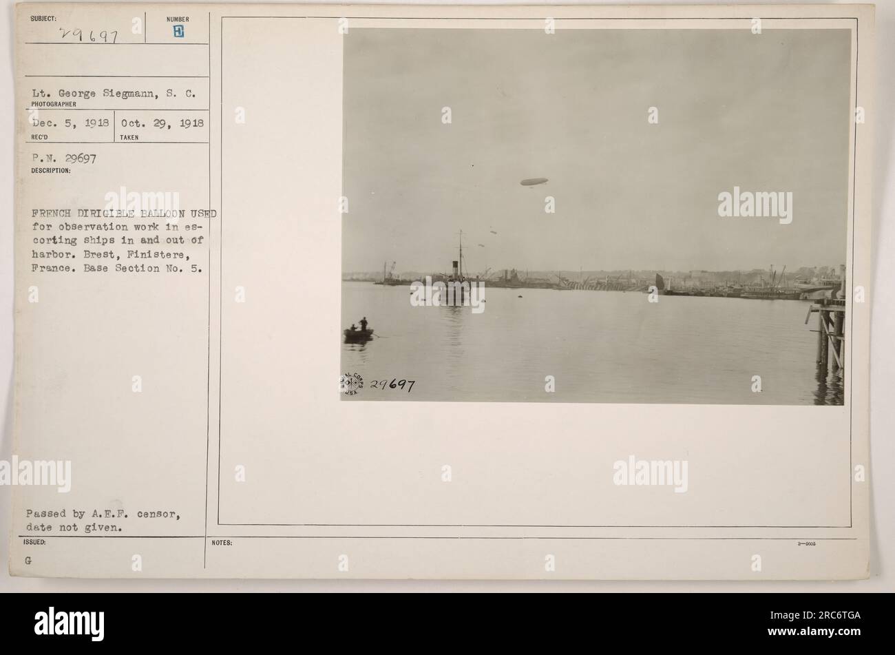 Captured in this photograph is Lt. George Siegmann of the Signal Corps ...