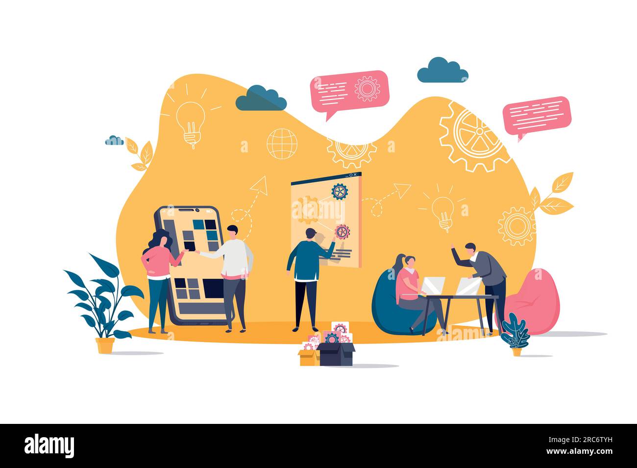 Workspace communication Stock Vector Images - Alamy