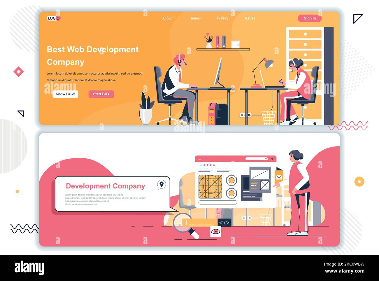 Full stack vector vectors Stock Vector Images - Alamy