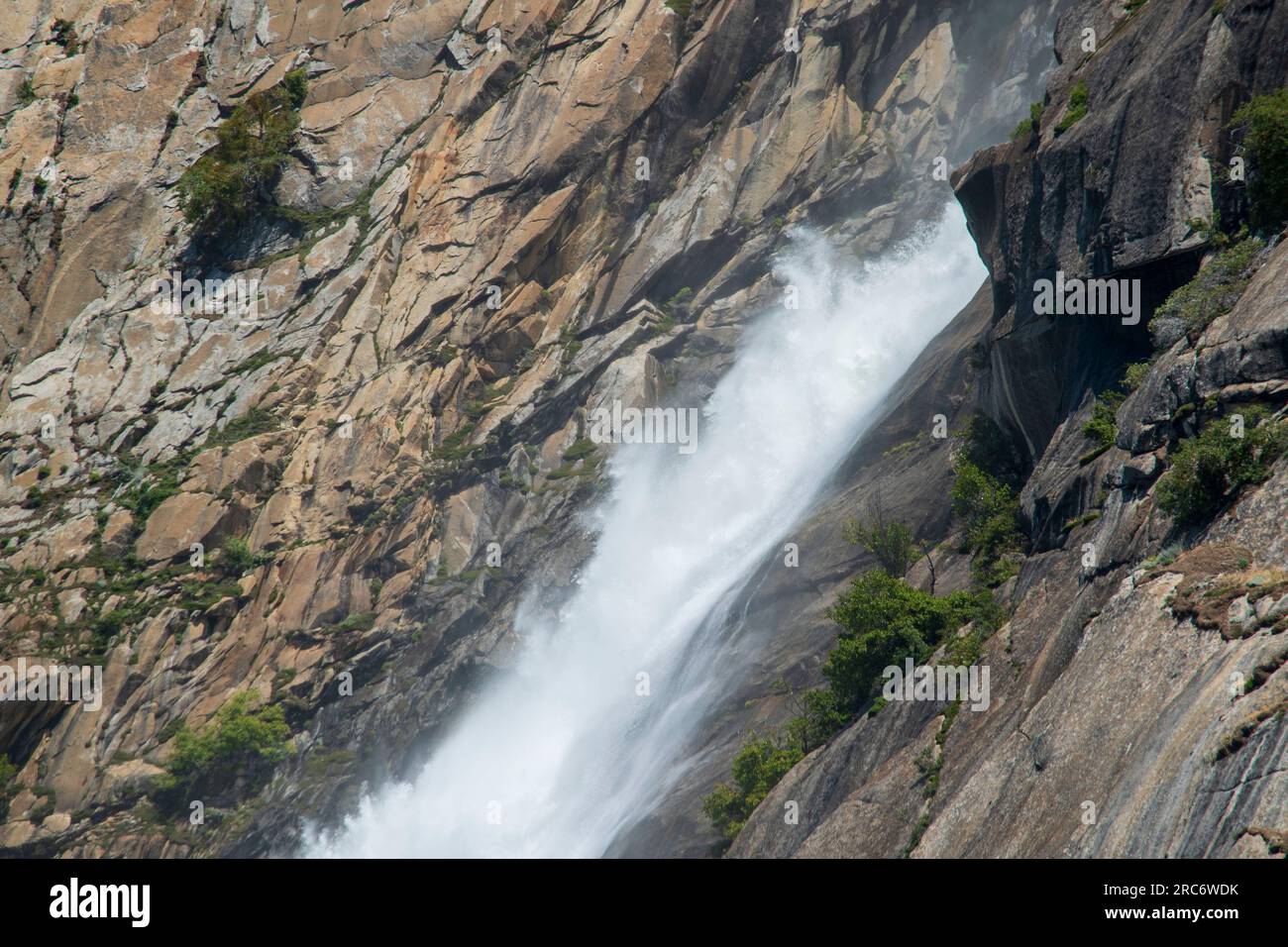 Wapama Falls is a well-known waterfall in Hetch Hetchy in Yosemite ...