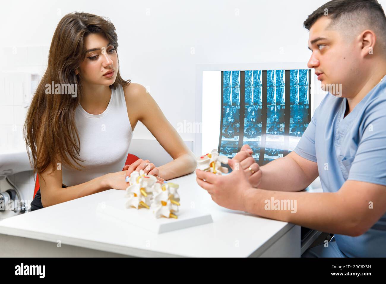 Medical consultation, spinal X-ray, Medical examination, Doctor's visit ...
