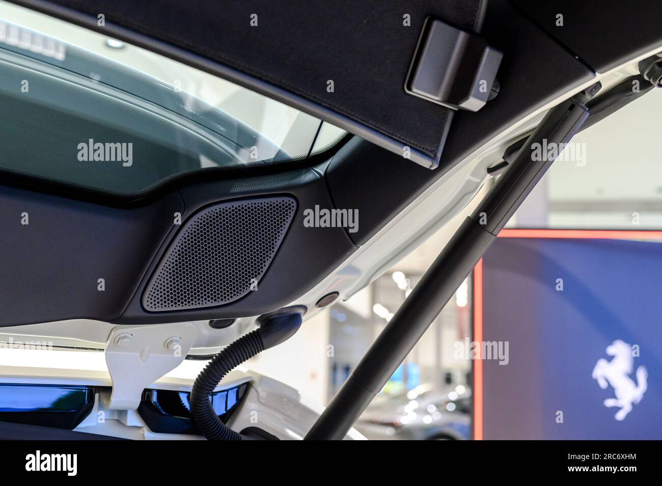 Ho Chi Minh city, Vietnam - July 2023. Ferrari Purosangue car showcase ...