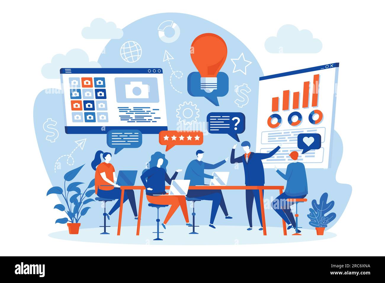 Focus group discussion Stock Vector Images - Alamy