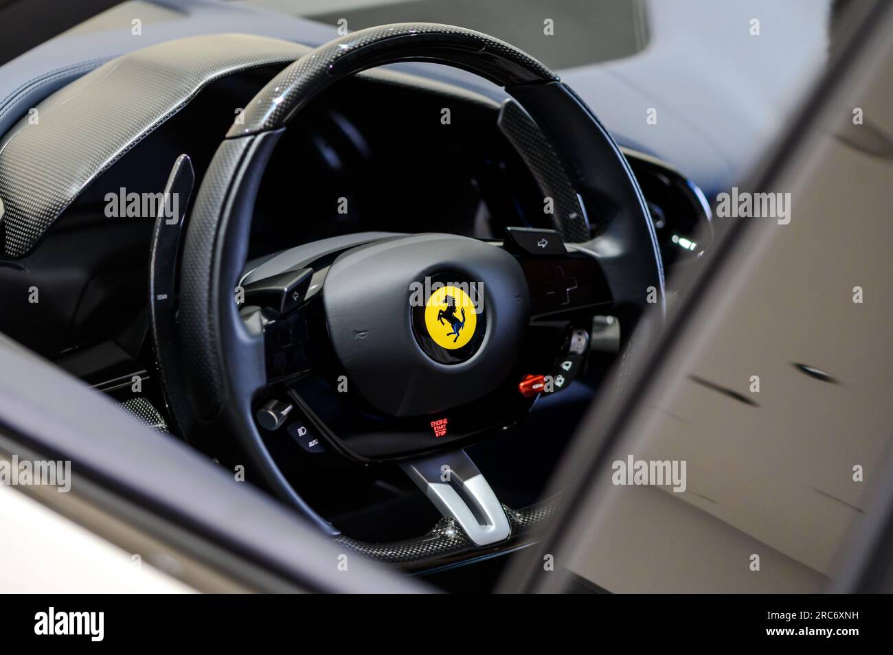 Ho Chi Minh city, Vietnam - July 2023. Ferrari Purosangue car showcase ...