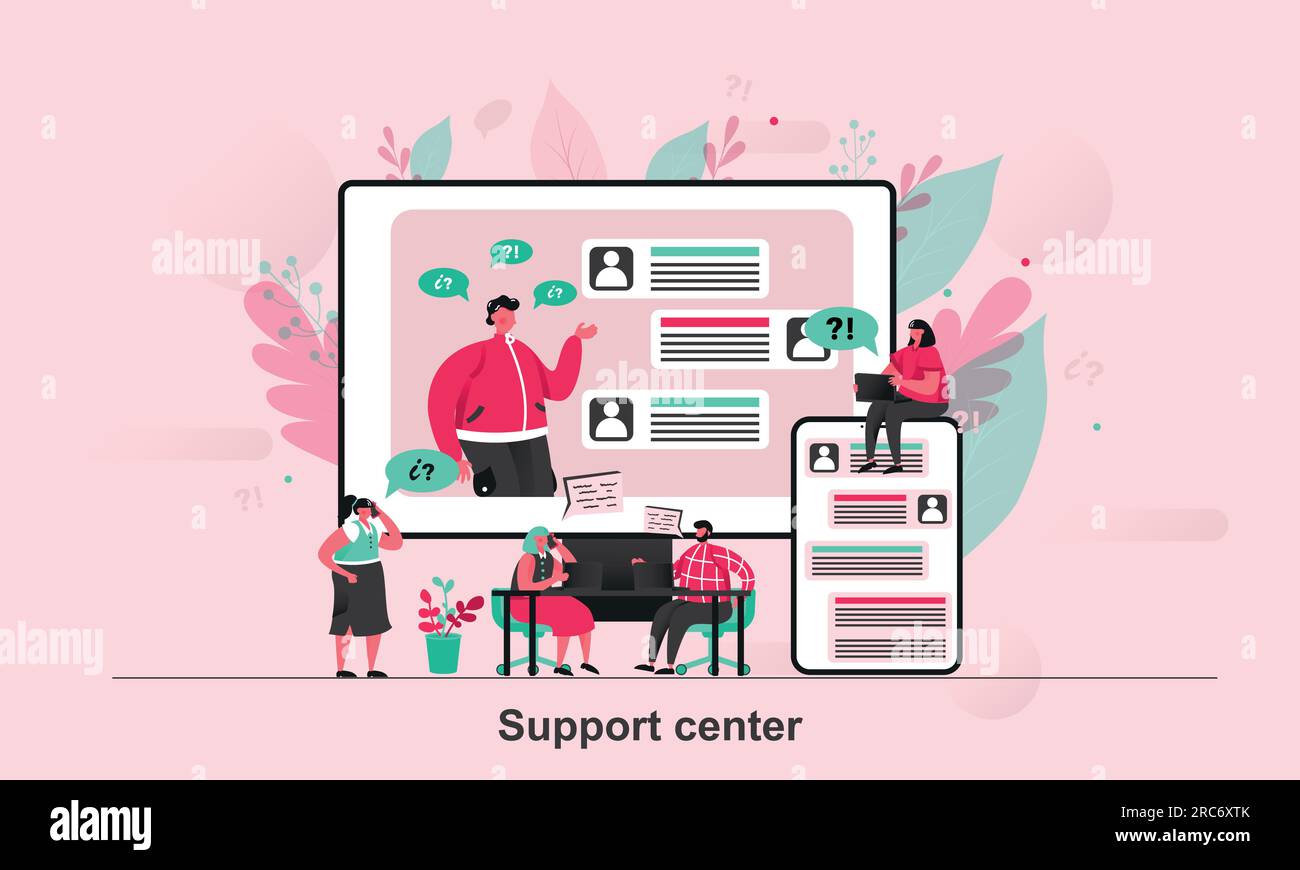 Call center design concept Stock Vector Images - Alamy