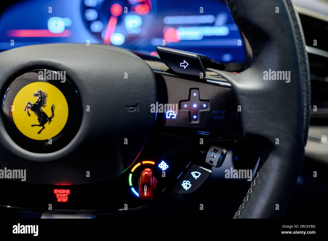 Ho Chi Minh city, Vietnam - July 2023. Ferrari Purosangue car showcase ...