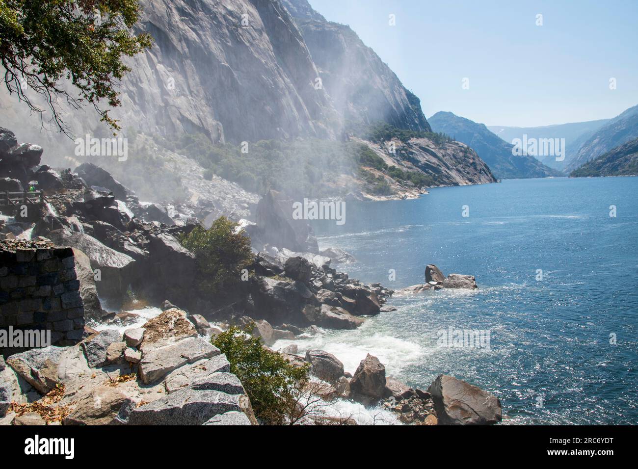 Wapama Falls is a well-known waterfall in Hetch Hetchy in Yosemite ...