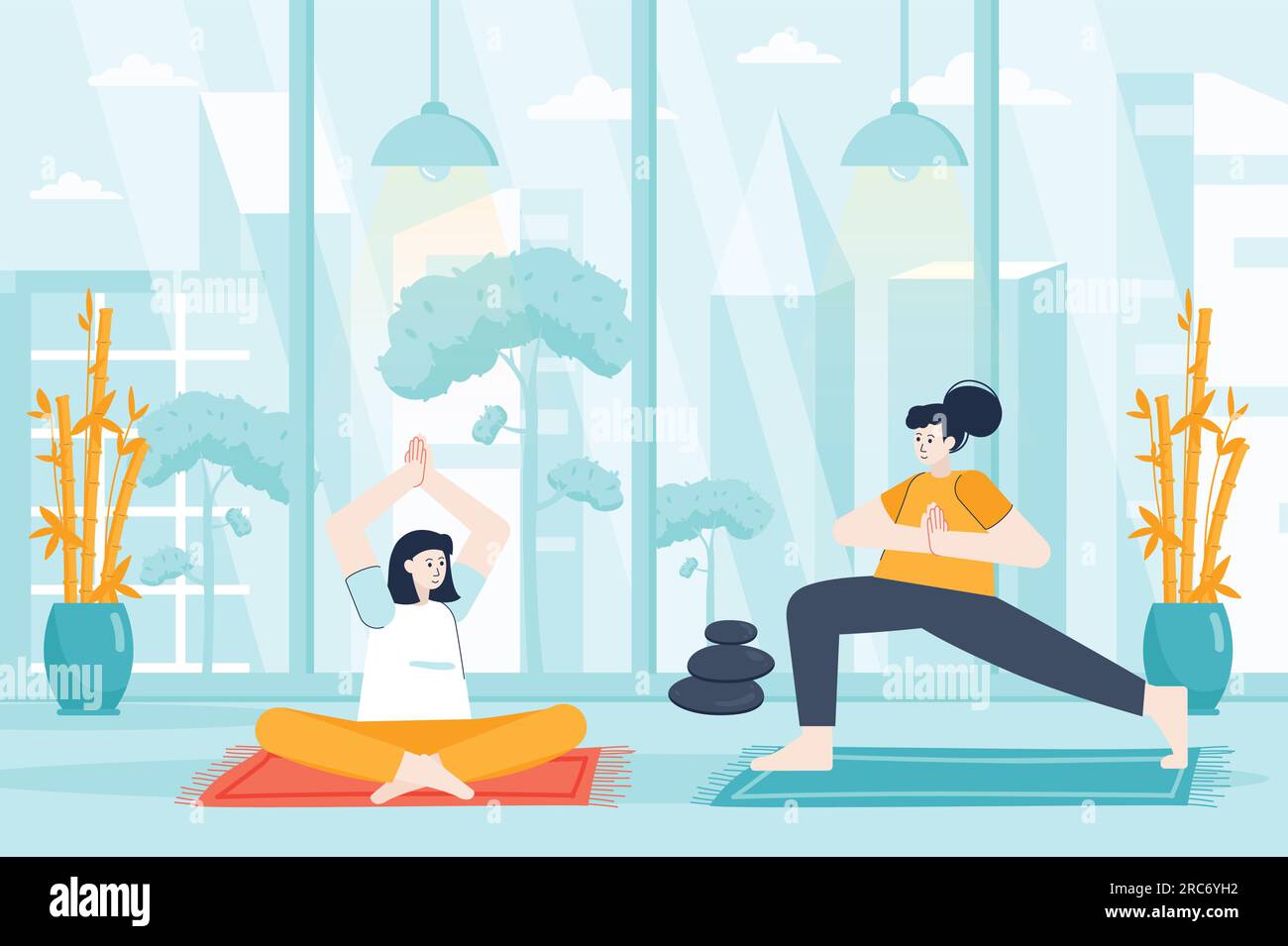 Exercise in your room Stock Vector Images - Alamy