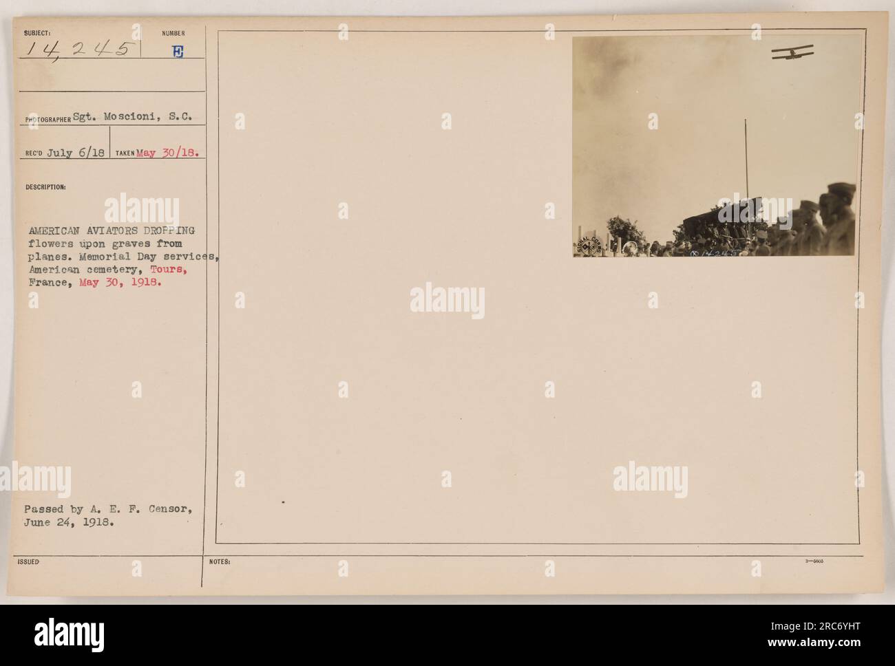 American aviators commemorate Memorial Day by dropping flowers onto graves from planes at the ...