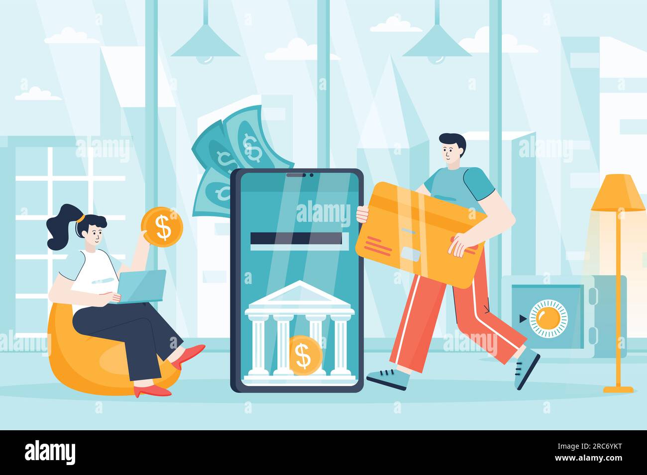 Online banking poster hi-res stock photography and images - Alamy