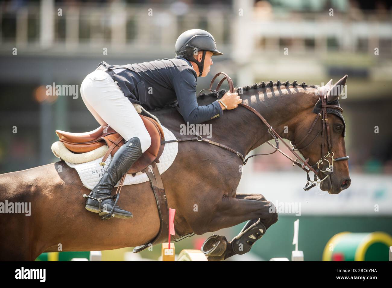 Matthew Sampson of Great Britain competes in the Rolex North American ...